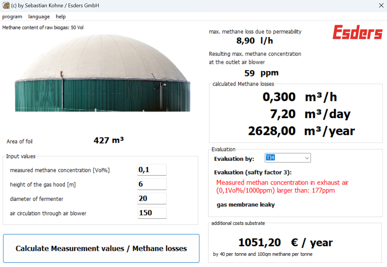 Biogas plants – measuring the exhaust air flow (cross-air monitoring ...